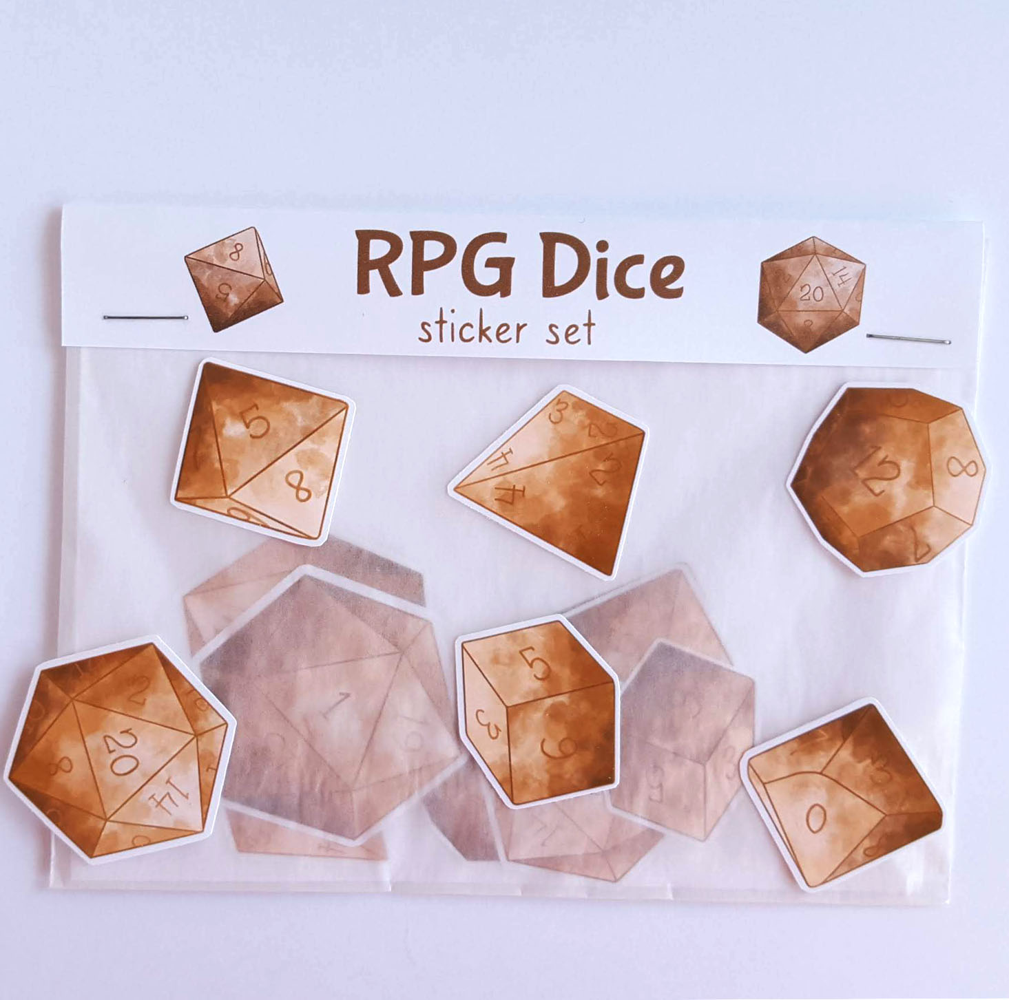 Dice Sticker Set-Bronze - GrousyGirl